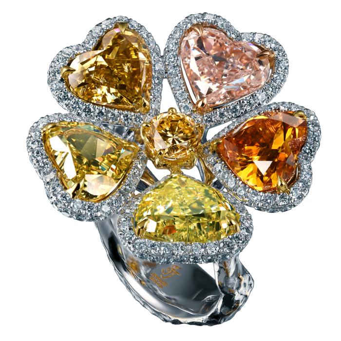 High Jewellery Ring Heart in love Flowers Hx1 170 WP1 | Jewellery Theatre